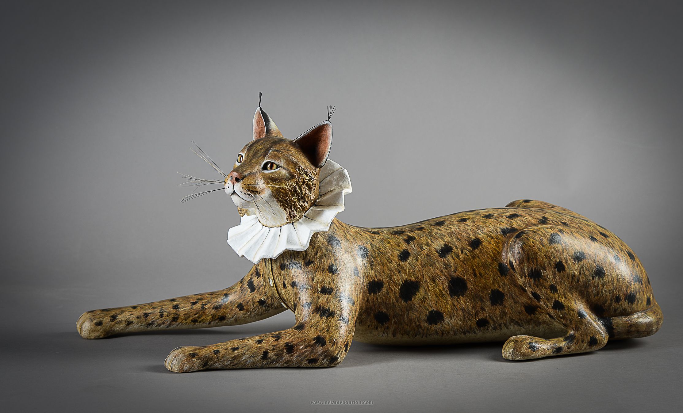 Lynx | Animaux | Sculpture en papier mâché | Mélanie Bourlon